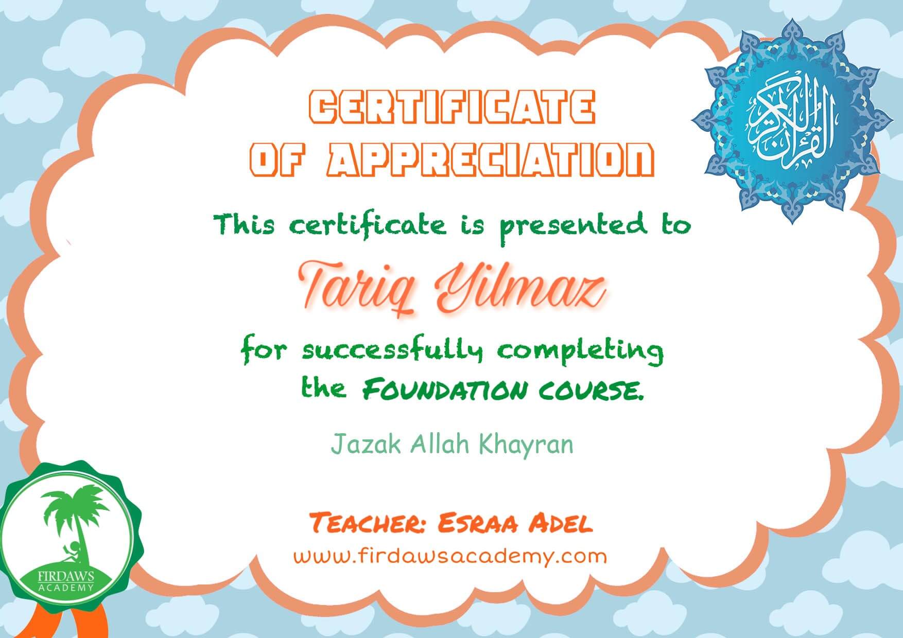 Firdaws Academy Star Students & TESTIMONIALS