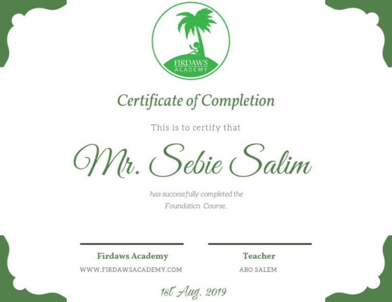 Firdaws Academy Star Students & TESTIMONIALS